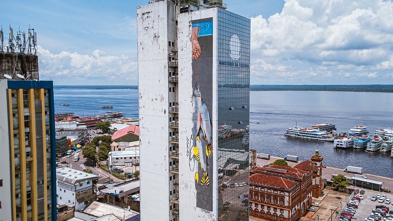 'Arte no Topo' transforma fachada de prédio histórico em Manaus com ...